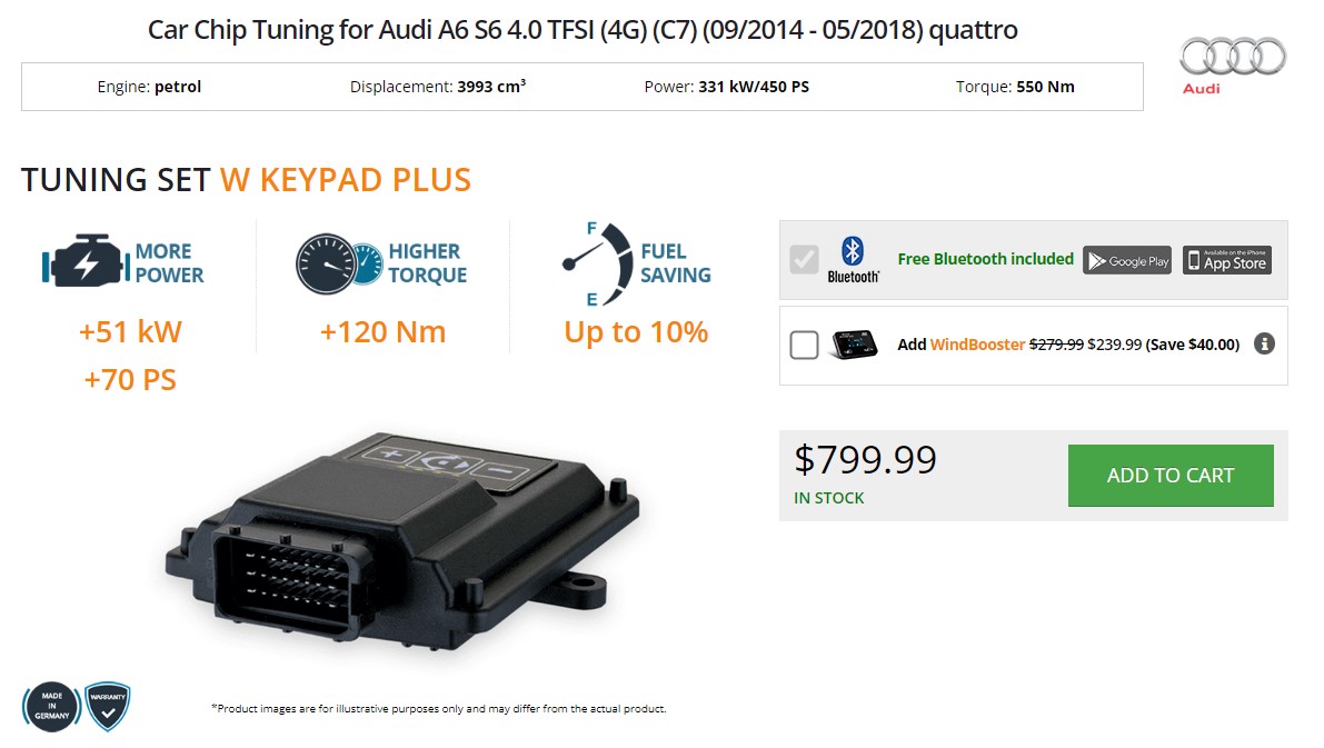 Vector Tuning reduced fuel consumption on Audi S6 4.0 TFSI quattro with ...